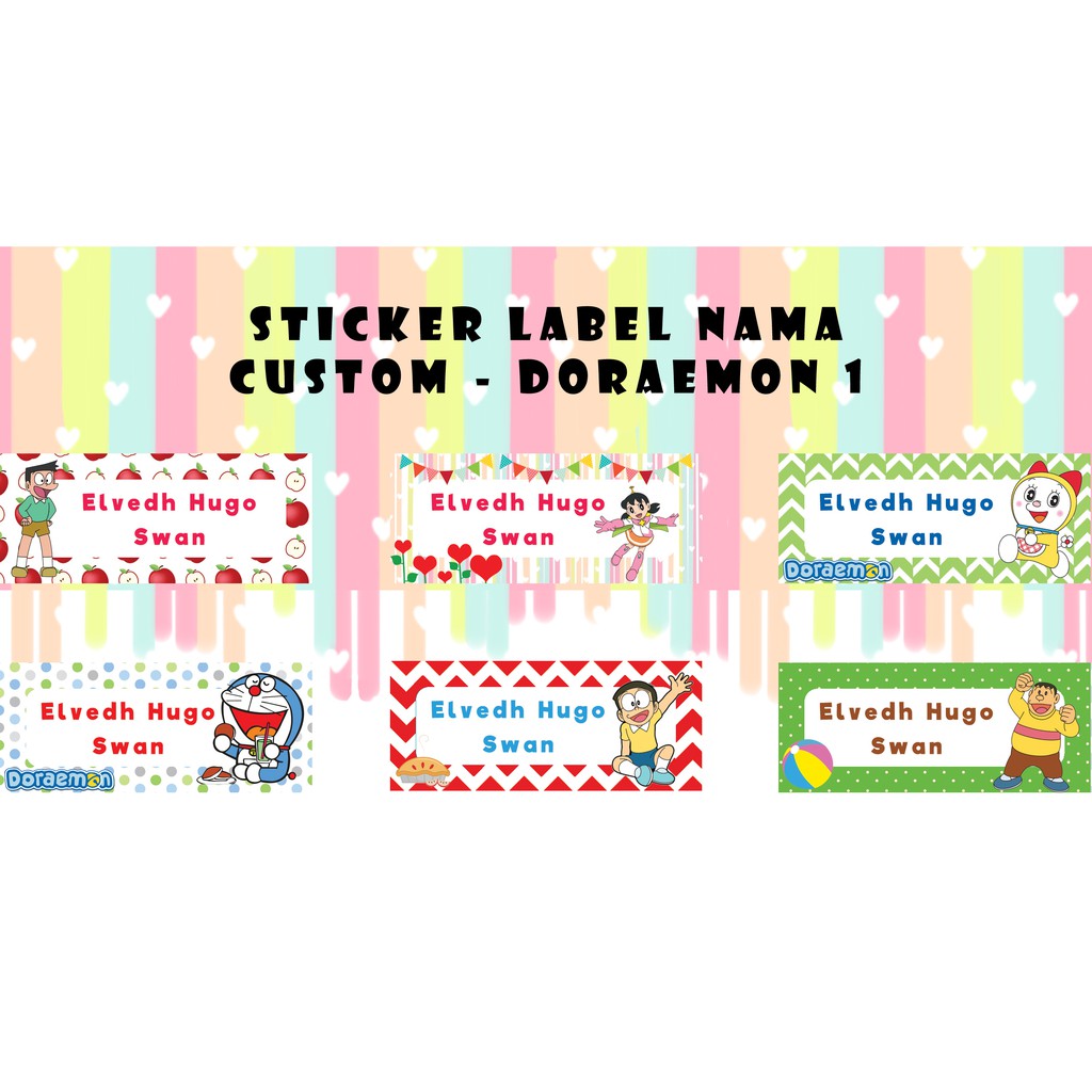 Jual STICKER LABEL NAMA ANAK KARAKTER | Shopee Indonesia