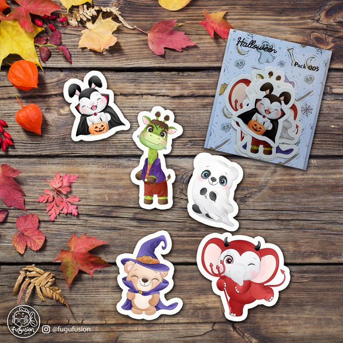 Jual Sticker / Stiker Deco Aesthetic Pack Halloween 005 Utk Laptop ...