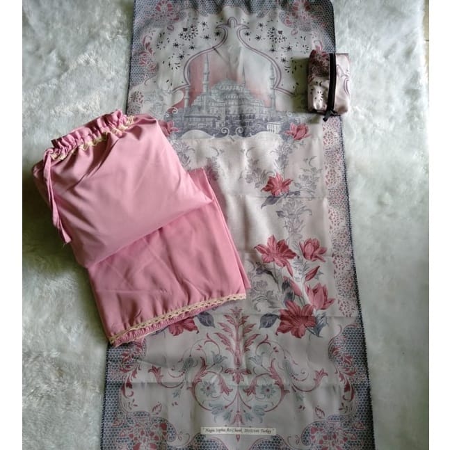 Jual Mukena Traveling Renda Kecil Katun Mikro Ravenna Set Sajadah Motif ...