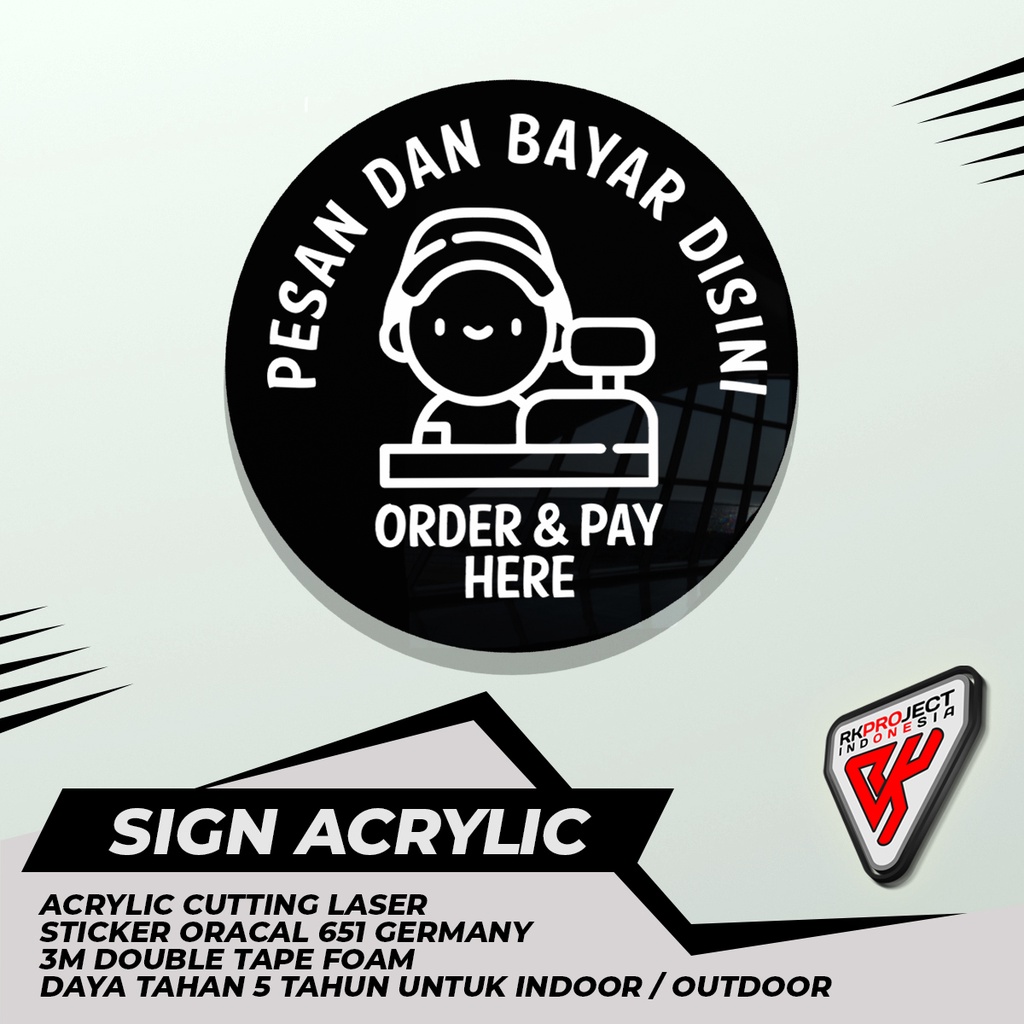 Jual SIGN BOARD AKRILIK BULAT PESAN DAN BAYAR DISINI V3 | Shopee Indonesia