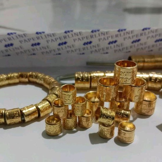 Jual TERBARU Ring ukir Kuningan custom nama.ring lovbird. ring perkutut ...