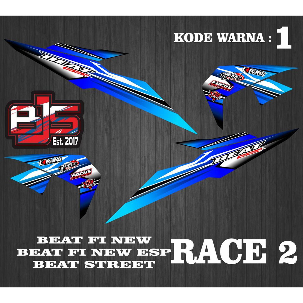 Jual [COD] Stiker Sticker Striping Beat fi New Beat fi New esp race 2 ...