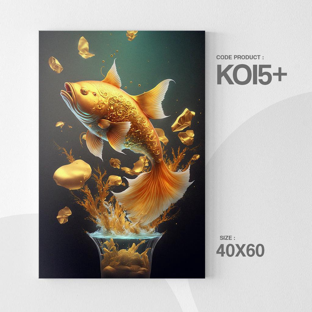 Jual Hiasan Dinding Aesthetic Ruang Tamu Wall Decor Pajangan Ikan Koi ...