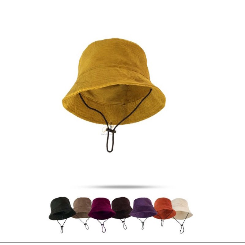 Jual Bucket Corduroy Anak Tali / Topi Bucket Bahan Corduroy | Shopee ...