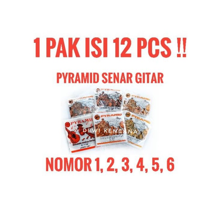 Jual PYRAMID Senar Gitar Akustik No. 1, 2, 3, 4, 5, 6 / Acoustic Guitar ...