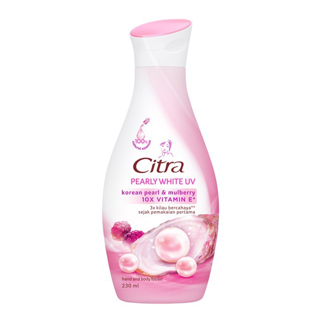 Jual Citra Hand & Body Lotion Pearly White UV 120Ml | Shopee Indonesia