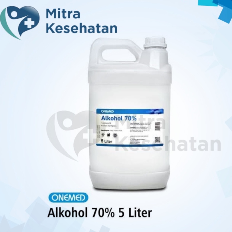 Jual Onemed Alkohol 70% 5 liter / Alcohol 70 medis Food Grade / Alkohol ...