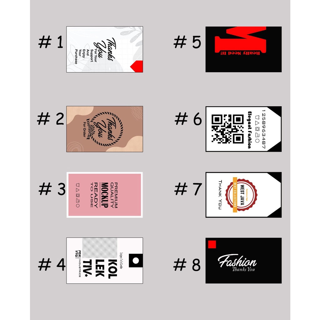 Jual CETAK LABEL HANGTAG BAJU 3x7 CUSTOM DESAIN OL SHOP - LABEL BAJU ...