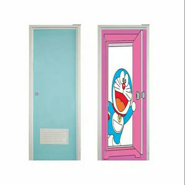 Jual Sticker pintu kamar mandi motif doraemon | Shopee Indonesia