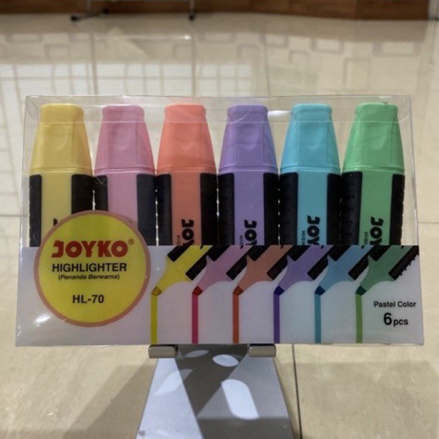 Jual Highlighter Pastel Color Set isi 6 HL-70 Joyko | Shopee Indonesia