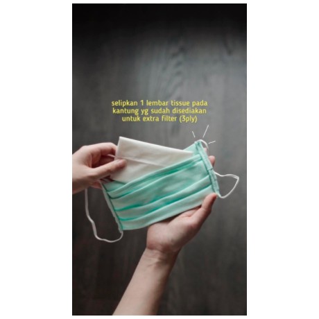 Jual Masker Kain 2ply Non Medis Anti Bacteria Katun ( Earloop ...