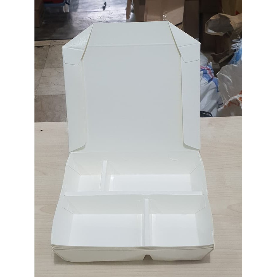 Jual Paper Lunch Box Sekat / Tempat makan Kertas food Grade sekat 4 / 5 ...