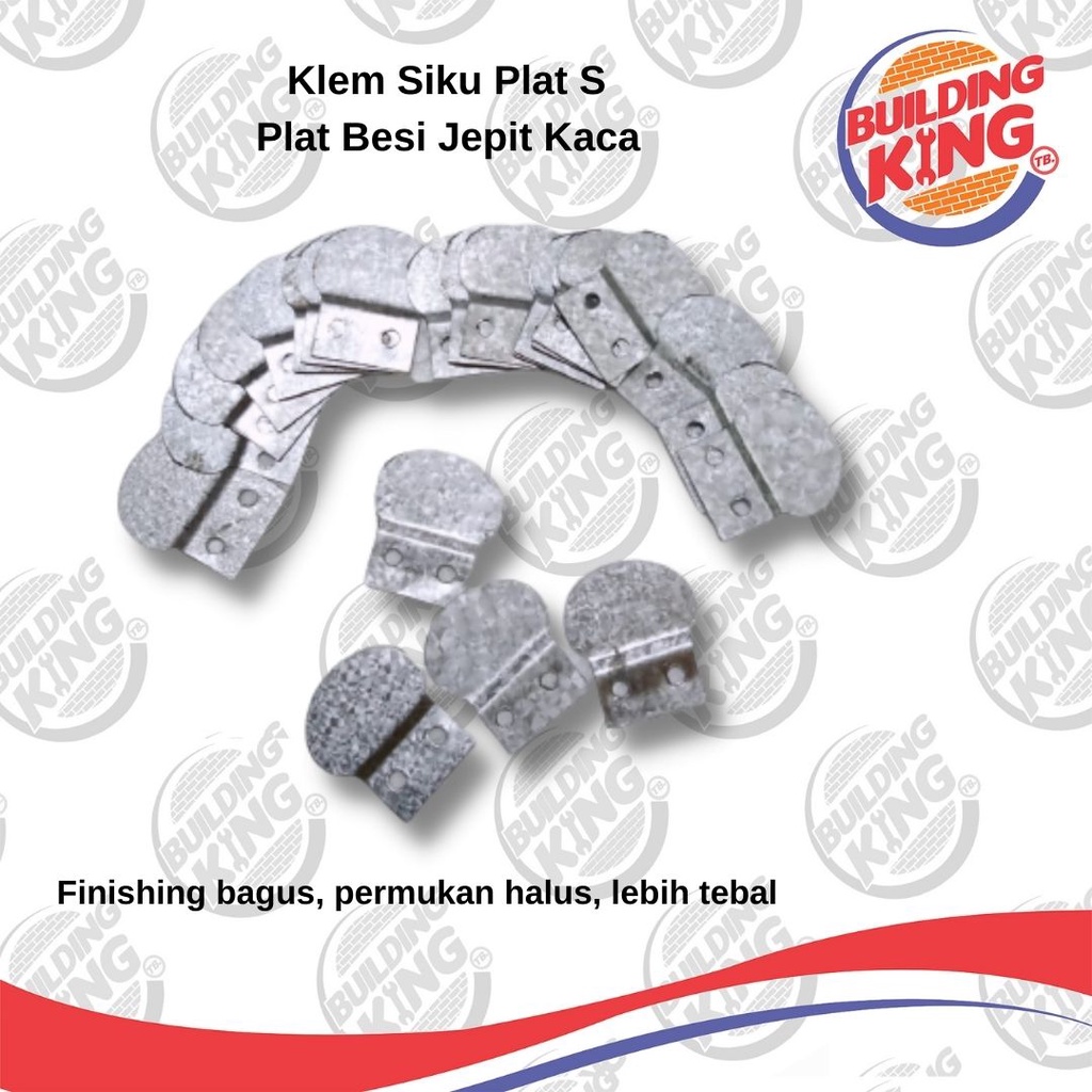 Jual Klem Kaca Plat S / Z Siku Besi Gantungan Penjepit Penahan Kaca ...