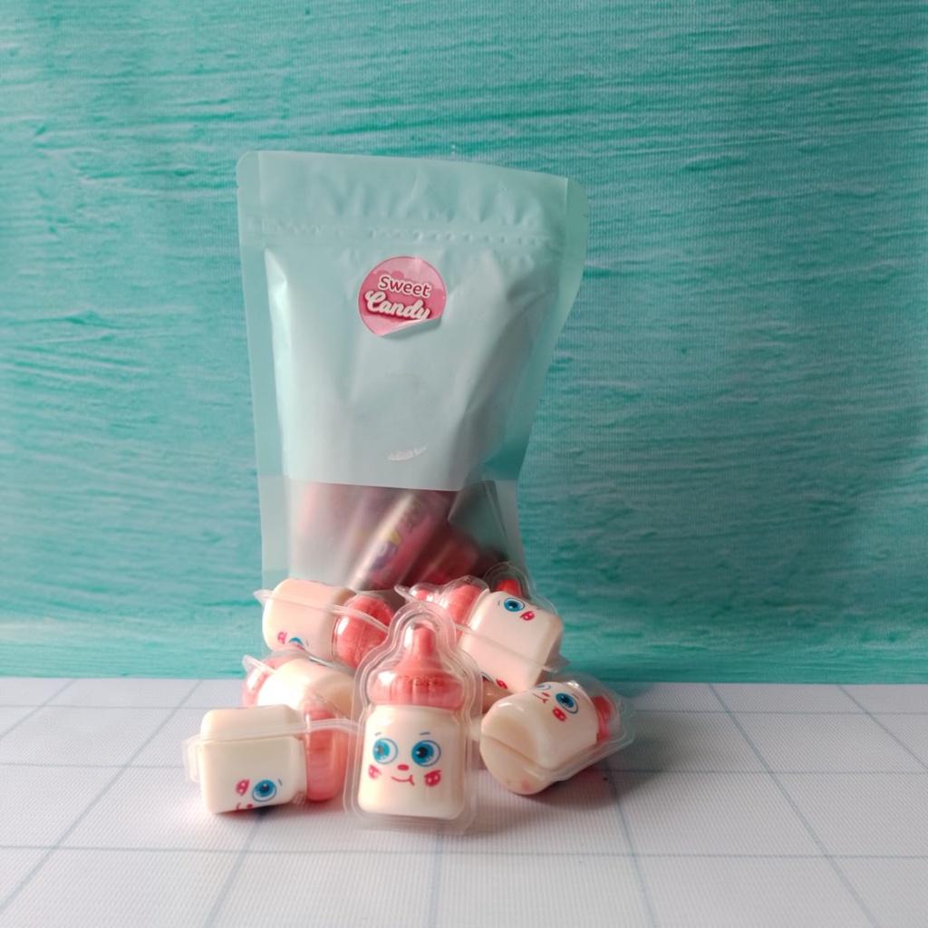 Jual Permen Jelly Viral Botol Susu Isi 6 BISA DITELAN Jelly Dot ...