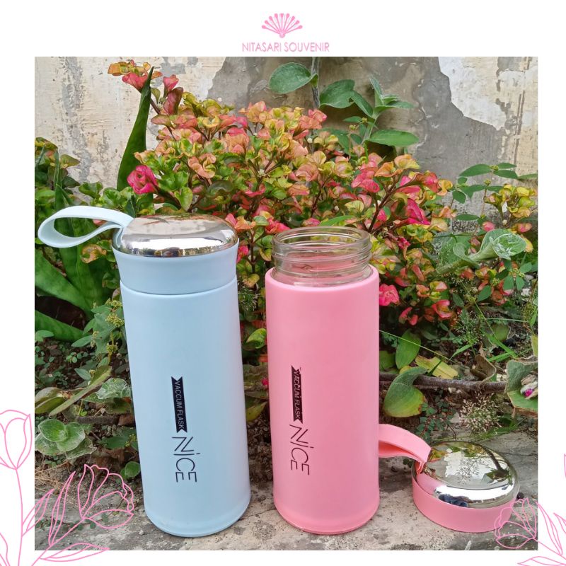 Jual Botol Kaca Nice / Souvenir Botol Kaca / Botol Kaca Custom /SABLON ...