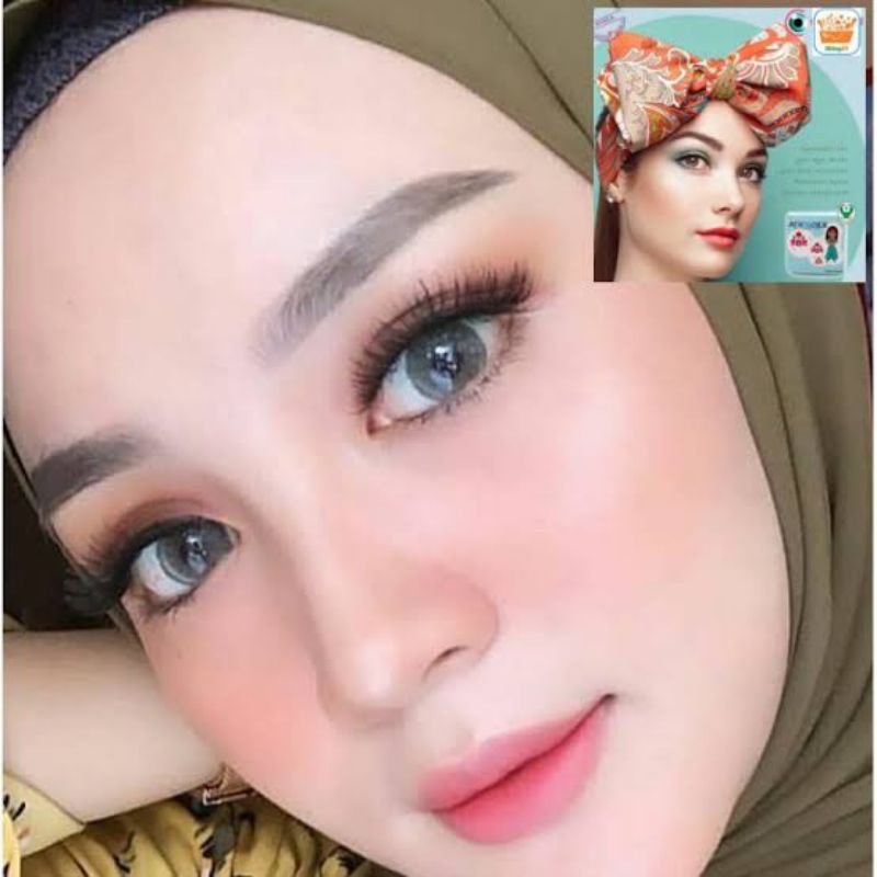 Jual [ GREY SERIES ] COD Softlens ABU newbluk dubai x2 innocent darling ...