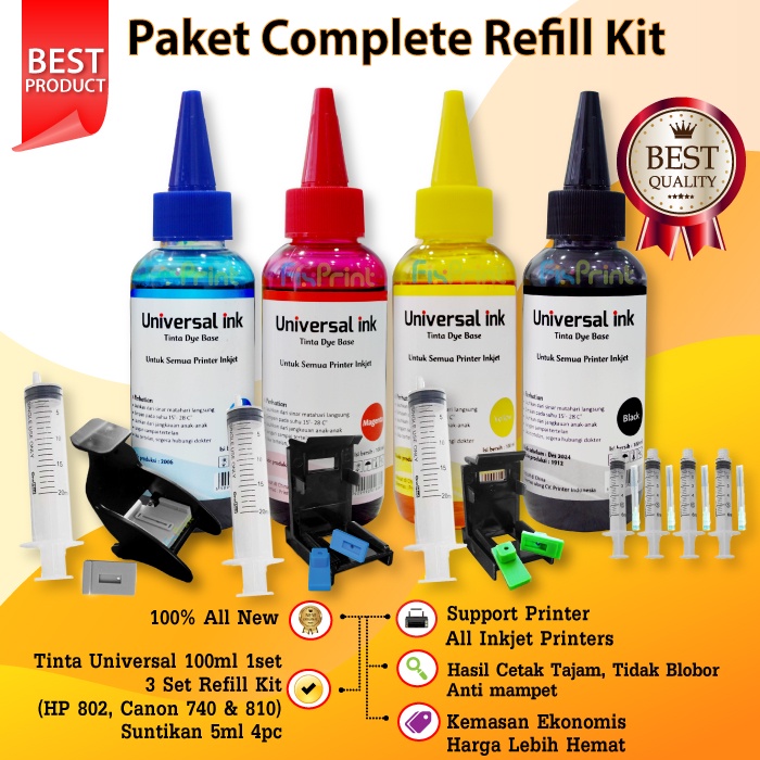 Jual Paket Printer Infus Super Komplit, Infus Pack Printer HP Canon ...