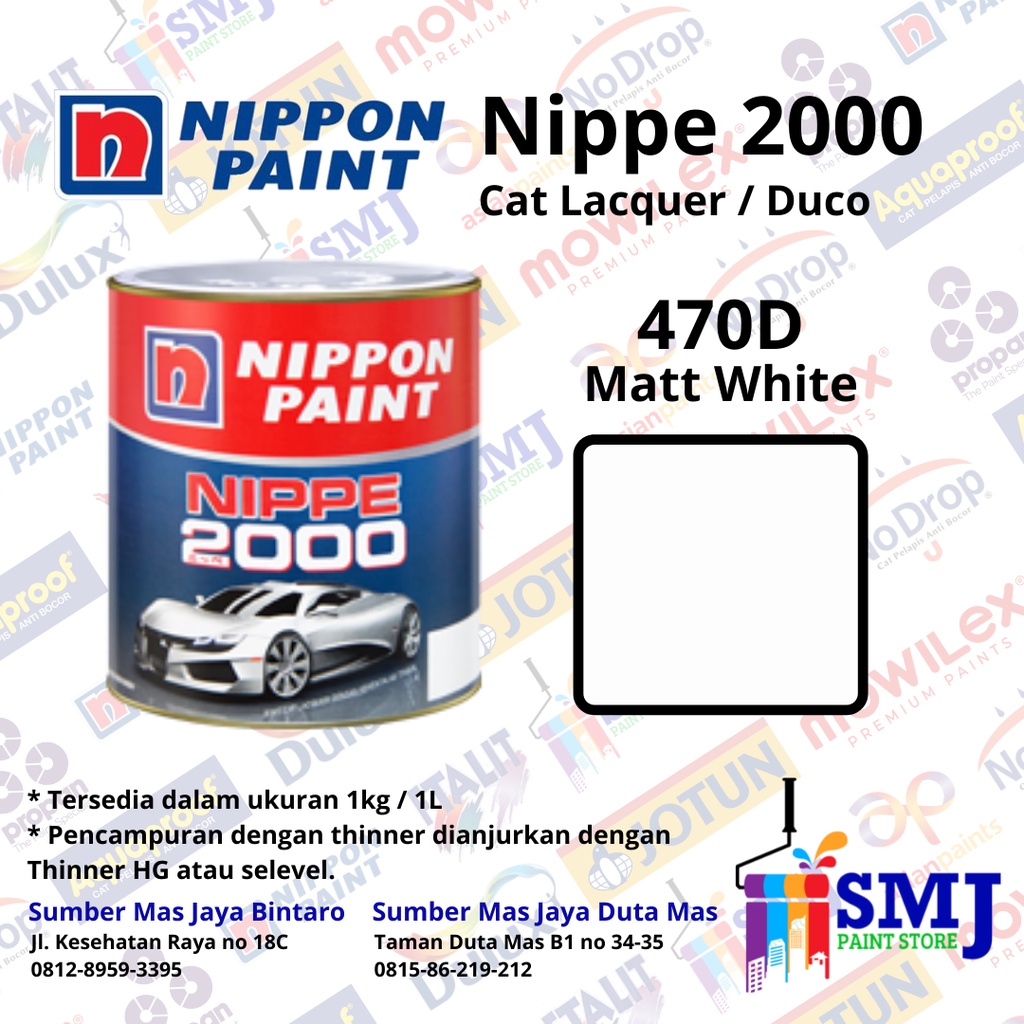 Jual CAT DUCO NIPPE 2000 WARNA KECUALI MERAH KEMASAN 1 KG | Shopee ...