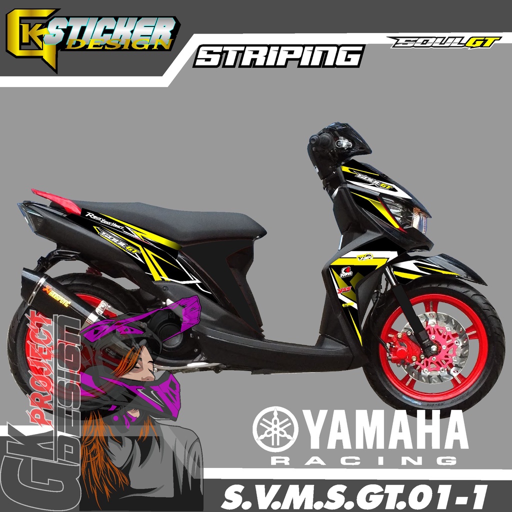 Jual STICKER STRIPING MIO SOUL GT - STICKER MOTOR YAMAHA MIO SOUL GT ...