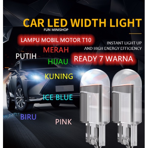 Jual LAMPU MOTOR LED T10 RESIN FULL KACA 360 LAMPU MOBIL Lampu SENJA ...