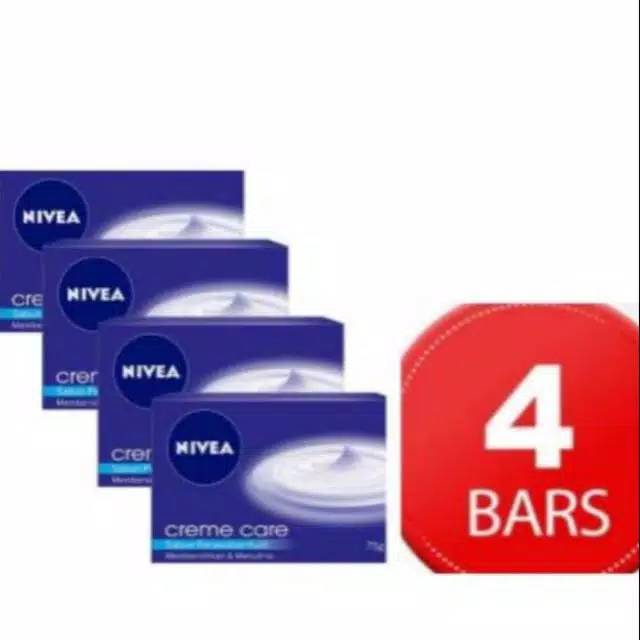 Jual Nivea Bar Soap Creme Care 75 gram x 4 Pcs Sabun Mandi Batang ...