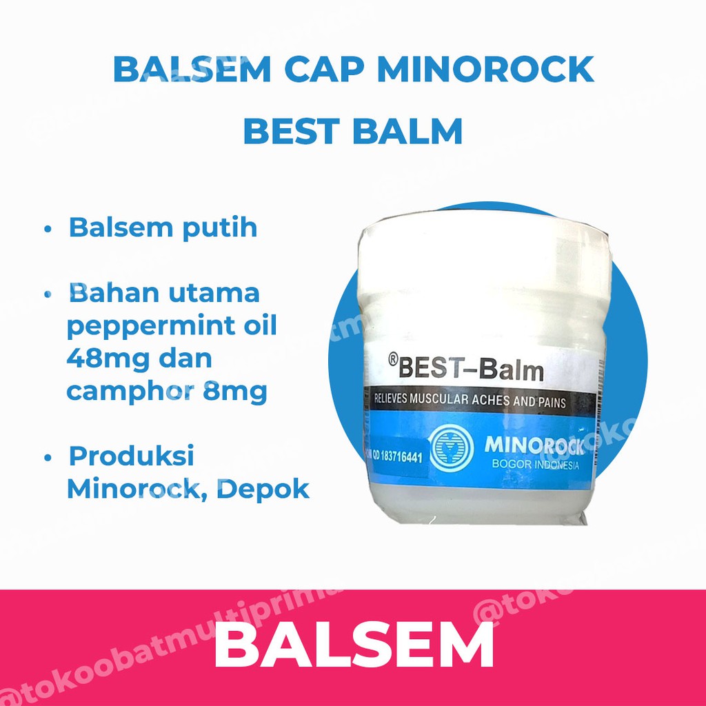 Jual Balsem Putih Minorock Best Balm 20 gram | Stok Baru | Shopee Indonesia