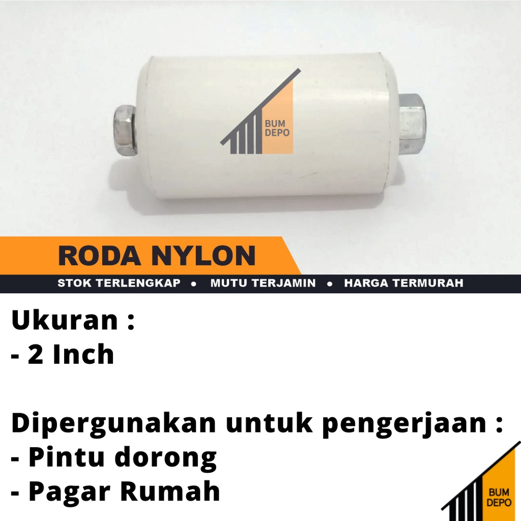 Jual RODA NYLON 2" PAGAR RUMAH / RODA PINTU DORONG | Shopee Indonesia