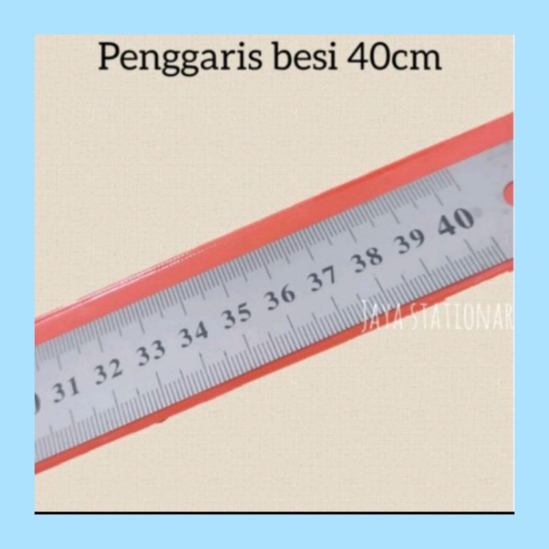 Jual NEW!! Penggaris Besi 40 cm Penggaris Panjang Penggaris Pelajar ...