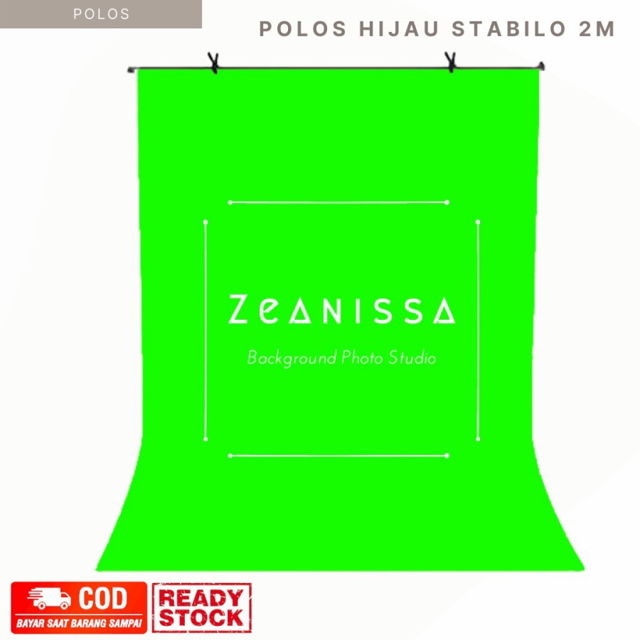Jual Kain Background Backdrop latar layar Foto polos hijau greenscreen ...