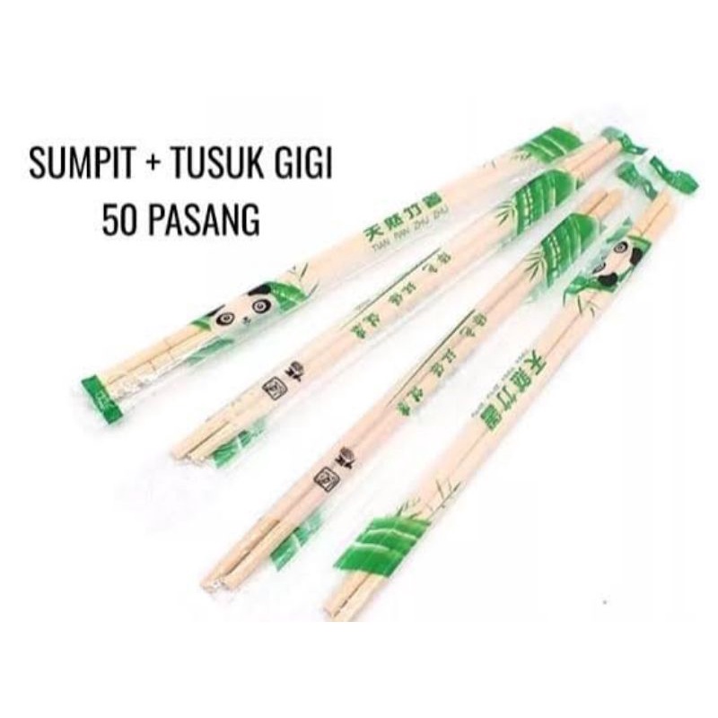Jual Sumpit higienis sukawa (sumpit+tusuk gigi) 1pak isi 50pcs sumpit ...