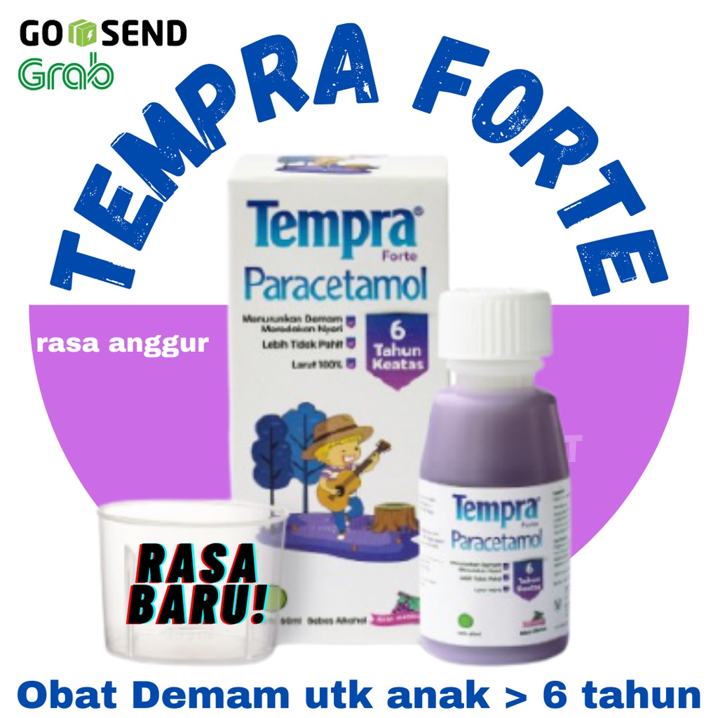 Jual BARU! Tempra Forte Sirup Anak Rasa Anggur 30 ml Obat Demam Anak 6 ...