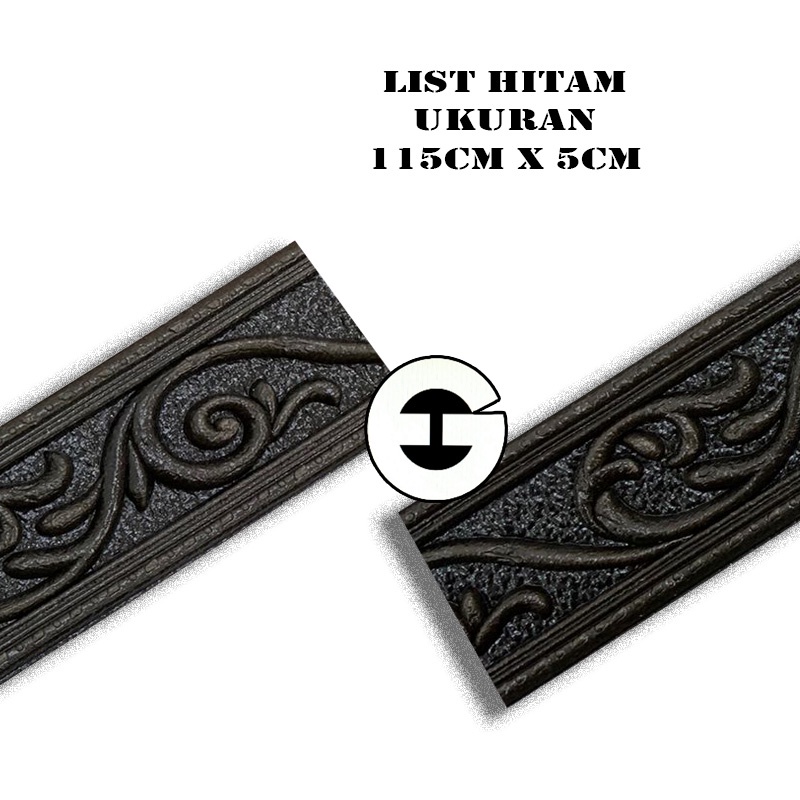 Jual WA Wallpaper List Hitam Foam 3D Wallborder Foam 3D Stiker Dinding ...