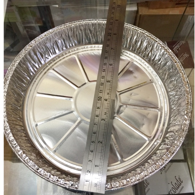 Jual Aluminium Tray Bulat (5pcs) RX1200 diameter 22.5 cm alumunium bowl ...