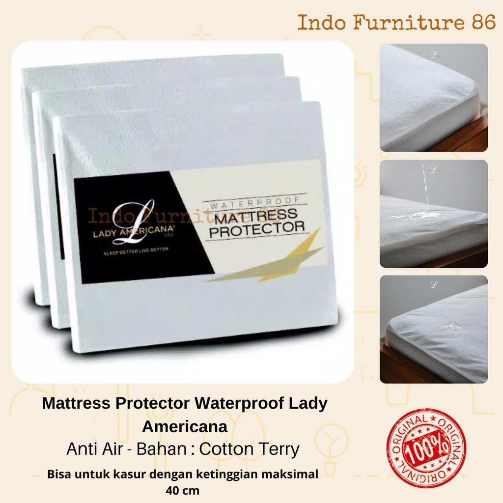 Jual Matras Protector Water Proof Lady Americana / Mattress Protector ...