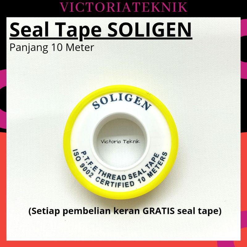 Jual Seal Tape SOLIGEN Selotip Pasang Keran Lem Kran Keran | Shopee ...