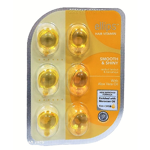 Jual Ellips Hair Vitamin Smooth & Shiny Sachet Isi 6 Butir ( Kuning ...
