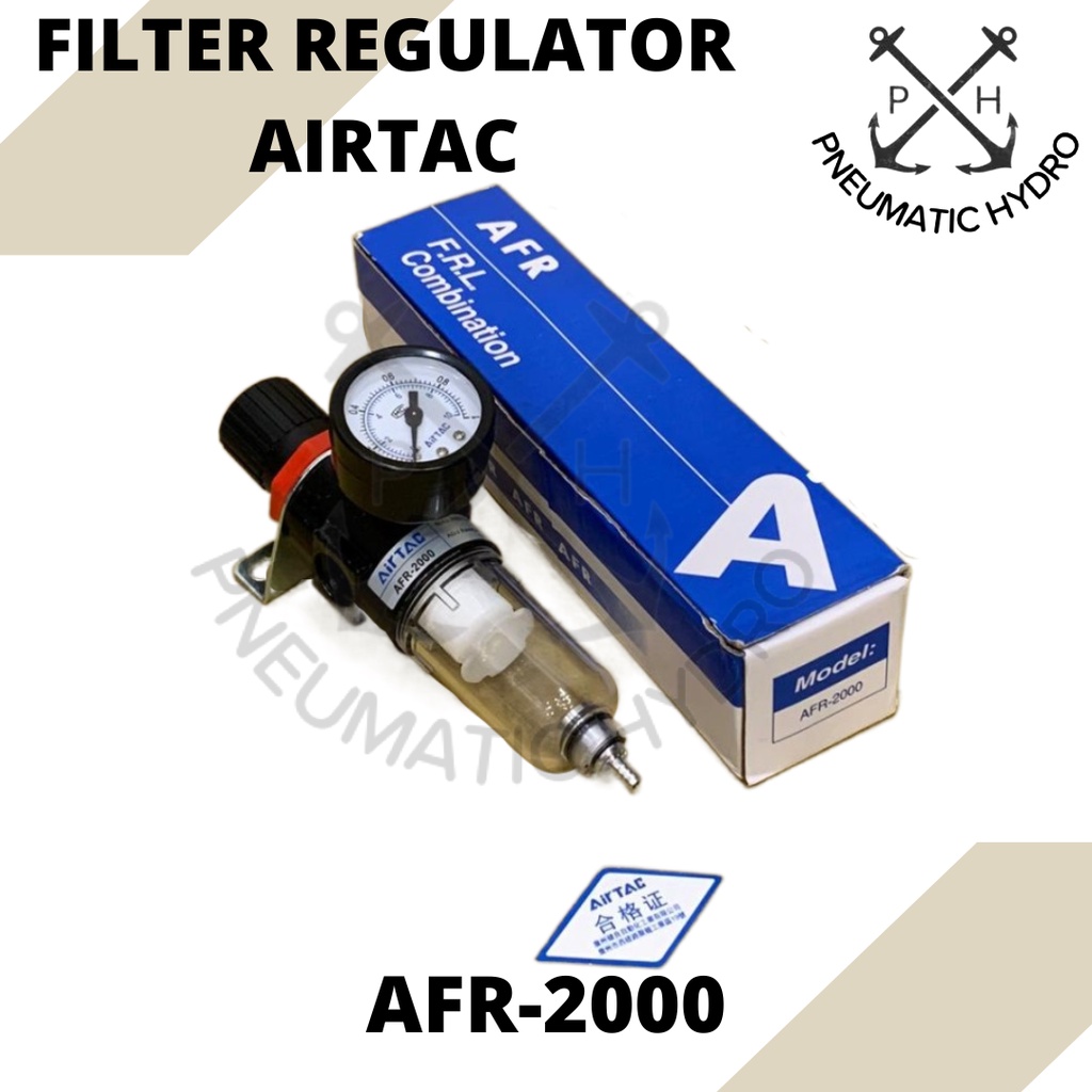 Jual Air Filter Regulator Pneumatic 1/4 10bar AIRTAC AFR2000-02 | Shopee Indonesia