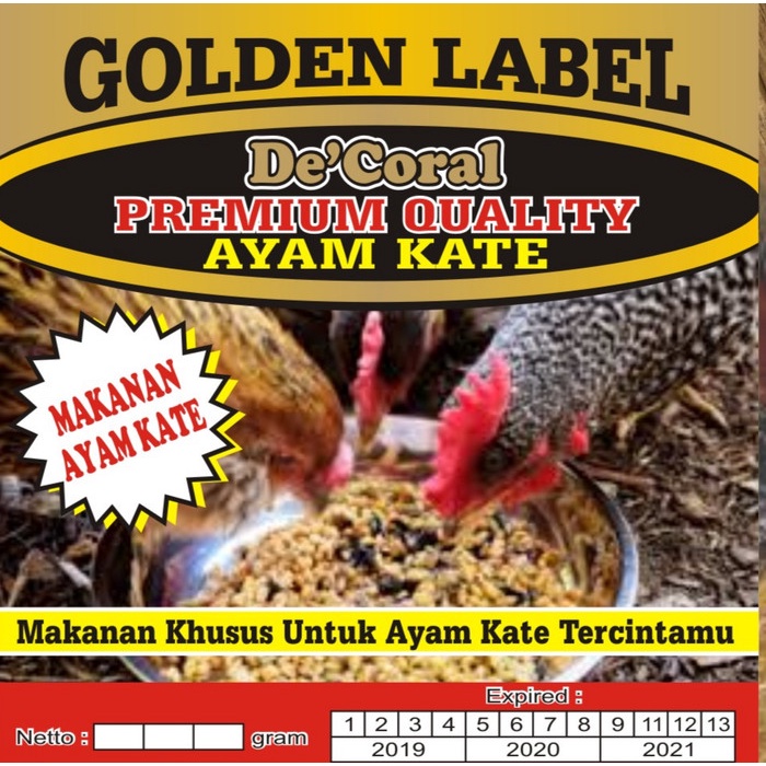 Jual [COD] Makanan Ayam Kate Golden Label | Makanan Ayam Kate | Shopee ...