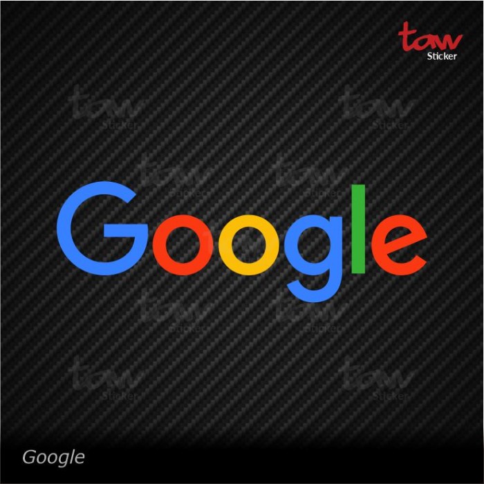 Jual Google Logo Cutting Sticker Stiker Kaca mobil motor Helm Laptop ...