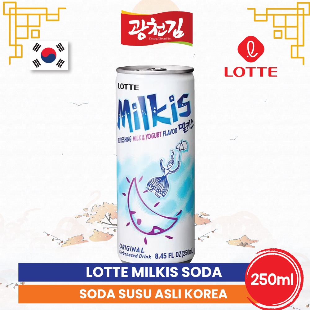 Jual KC. Lotte Milkis Soda 250ml/Minuman Soda Susu Aseli Korea | Shopee ...