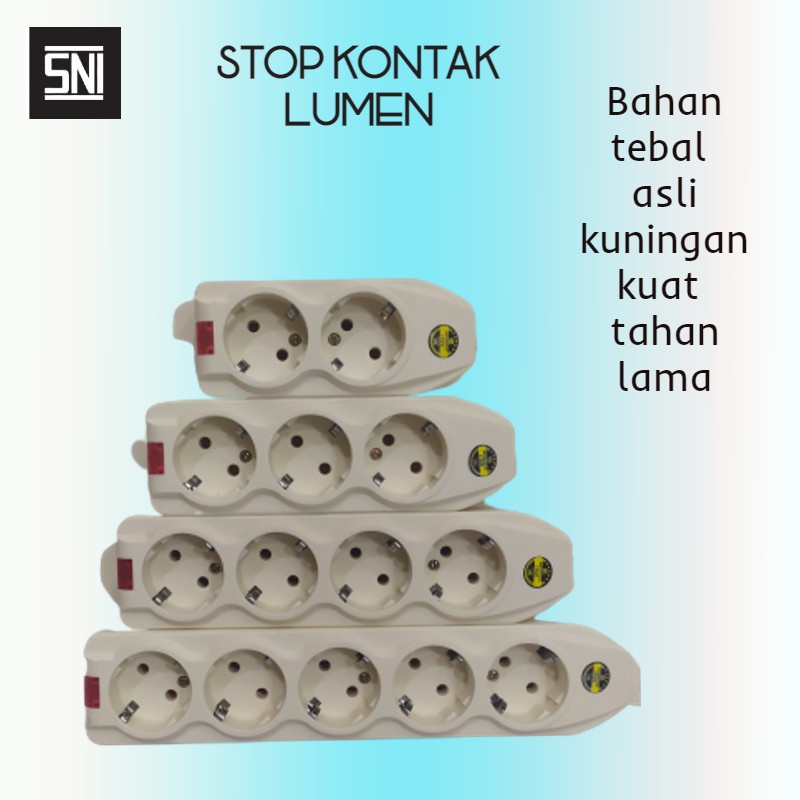 Jual Stop kontak colokan listrik terminal lubang 2,3,4,5 lumen tanpa kabel kuningan murah grosir ...