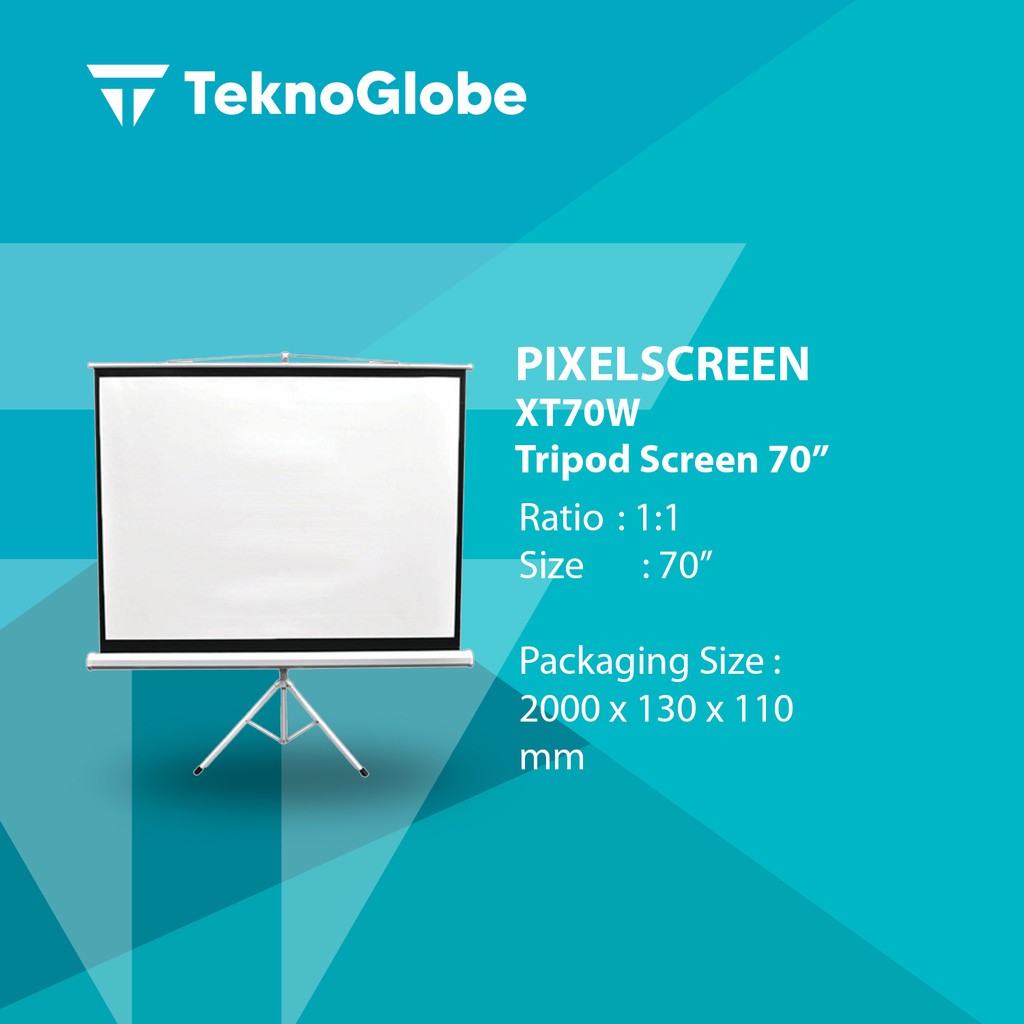Jual PIXELSCREEN Screen Projector / Layar Projector Tripod Screen 70 ...