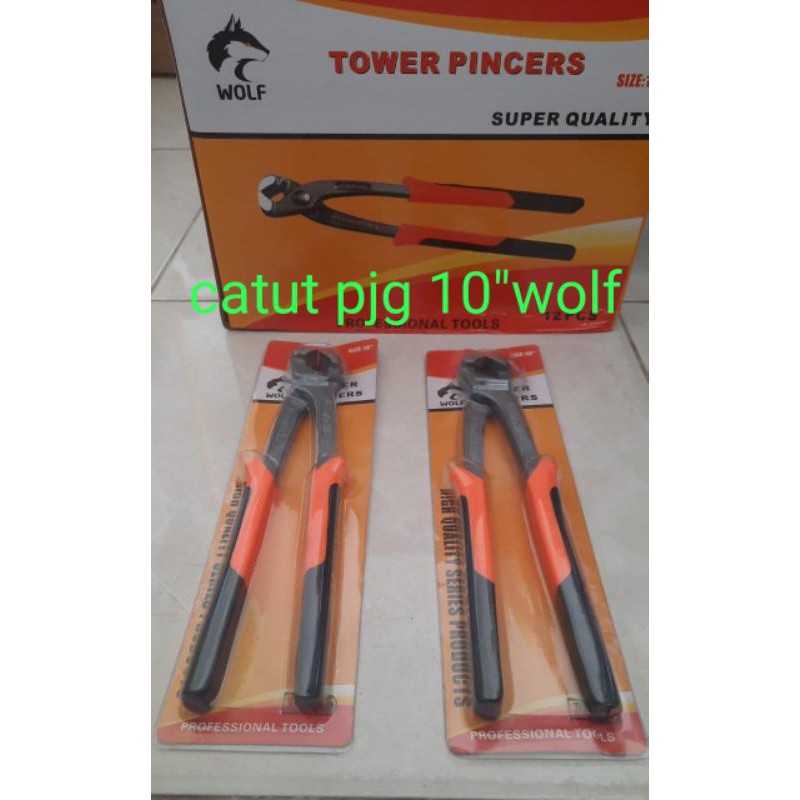Jual catut/gegep panjang 10" WOLF pencabut//pemotong paku | Shopee ...