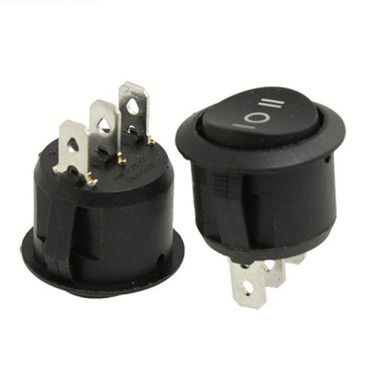 Jual Rocker Switch 22mm 22 Saklar Power Bulat 6A 250VAC Switch ON OFF ...