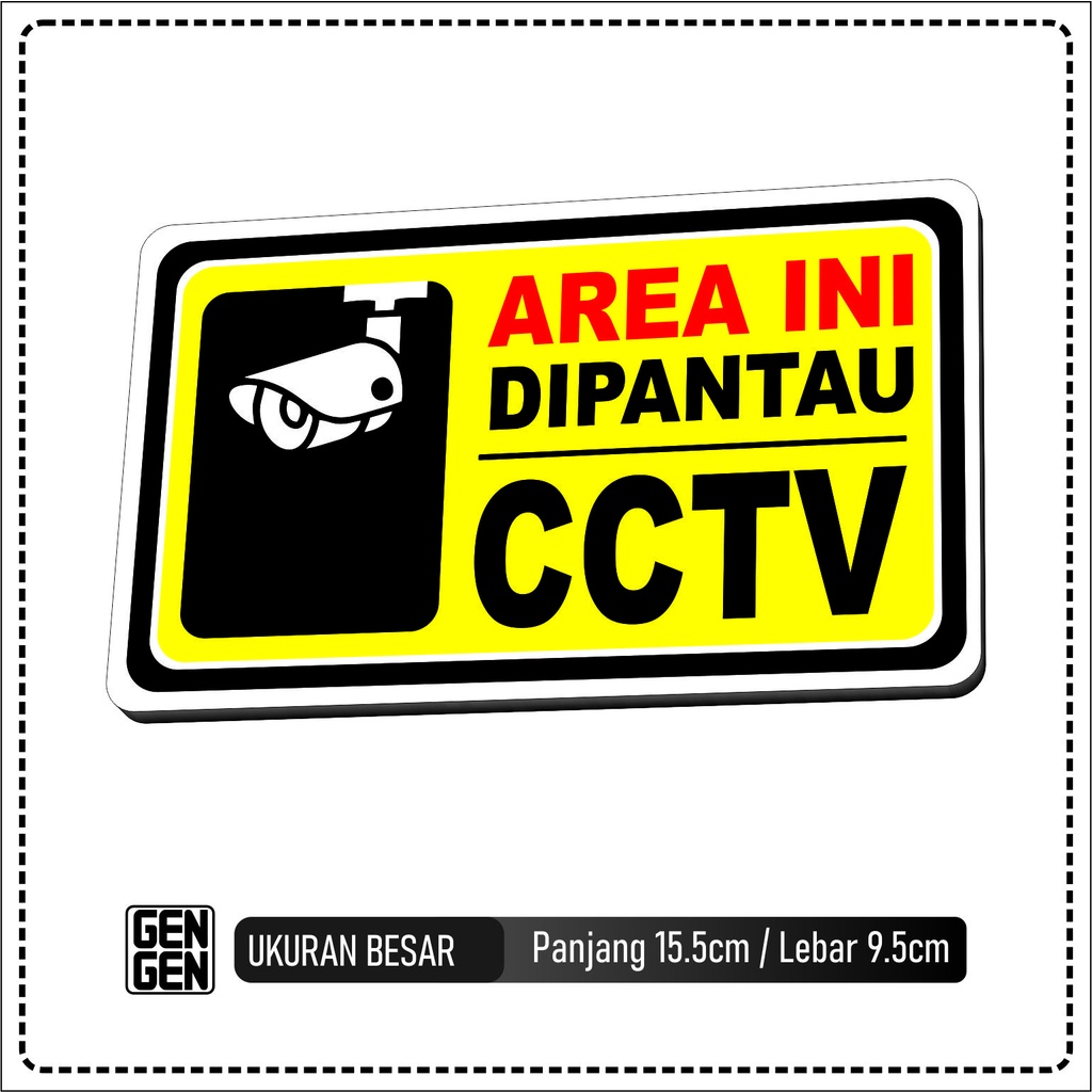 Jual AREA INI DIPANTAU CCTV - KARET 2MM - BESAR | Shopee Indonesia