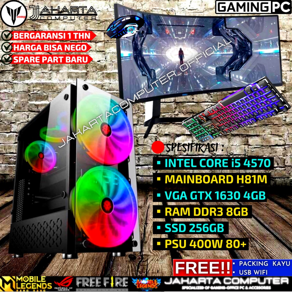 Jual PC Gaming Fullset i5 4570 VGA GT 1630 4GB RAM 8GB SSD 256GB ...
