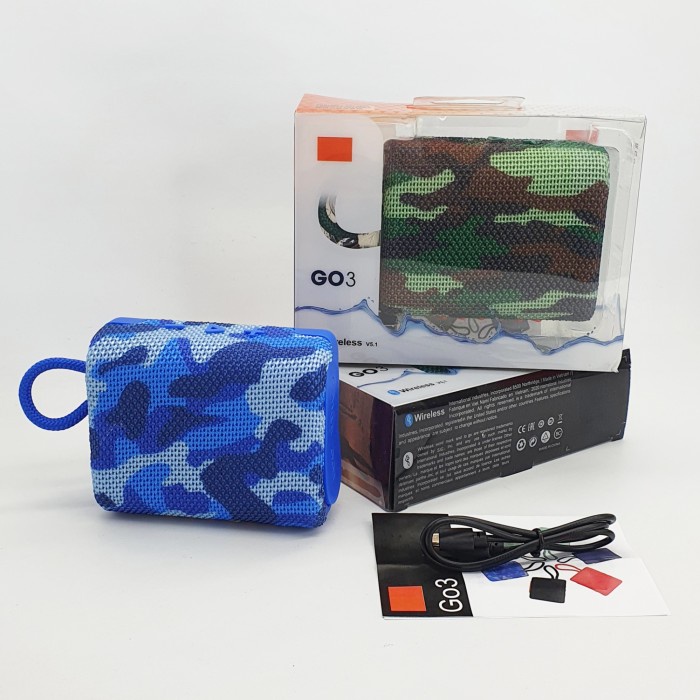 Jual Speaker Bluetooth JBL GO 3 Portable Wireless Speaker GO3 Kwalitas A - Biru Army | Shopee ...