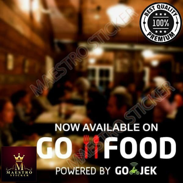 Jual M.STICKER Stiker Go Food GoFood Gojek Sticker Dingding Kaca Cafe ...