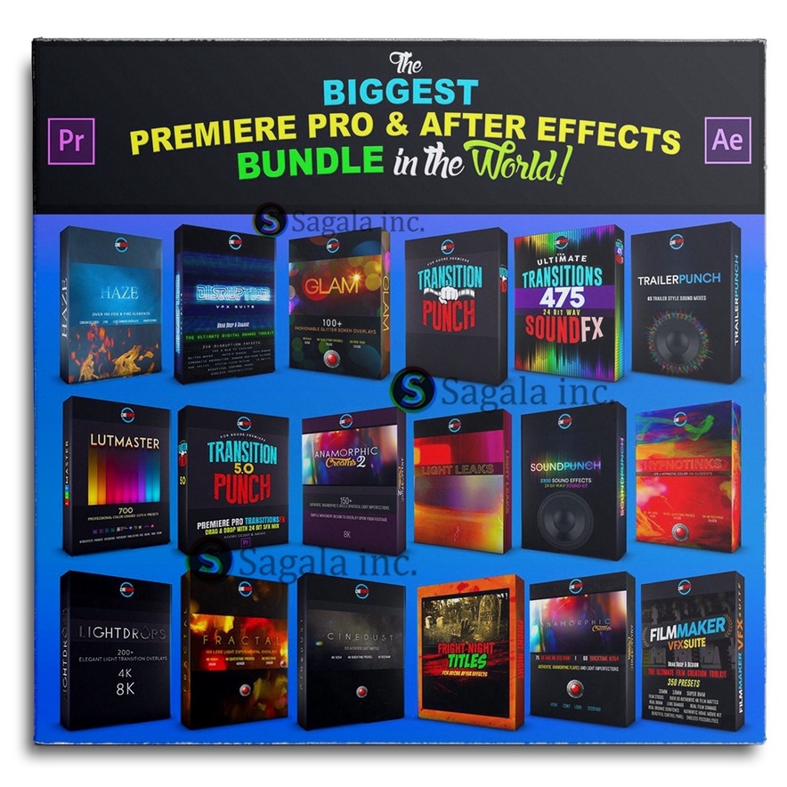 Jual CINEPUNCH Transitions Color LUTs SFX 9999+ Assets - Plugin After Effect Premiere Pro ...