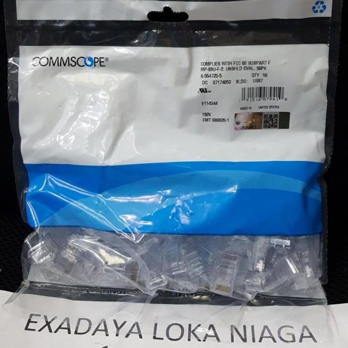 Jual Amp Commscope Connector Rj45 Cat5 Rj-45 Cat.5E Original Pn:6 ...